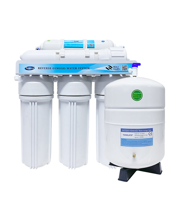 80GPD 5 Stage RO System Without Pump + 3.2G Steel Tank – Reverse Osmosis