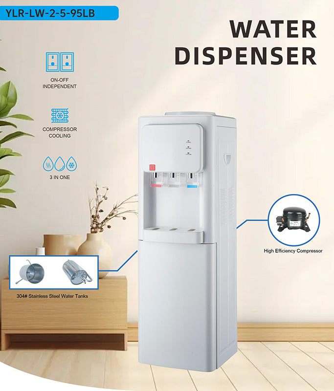 Hot And Cold Floor Standing Water Dispenser YLR-LW-2-5-95LB – Reverse Osmosis