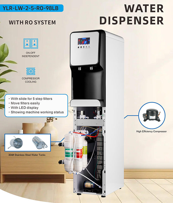 Hot And Cold Floor Standing Water Dispenser YLR-LW-2-5-RO-98LB ...